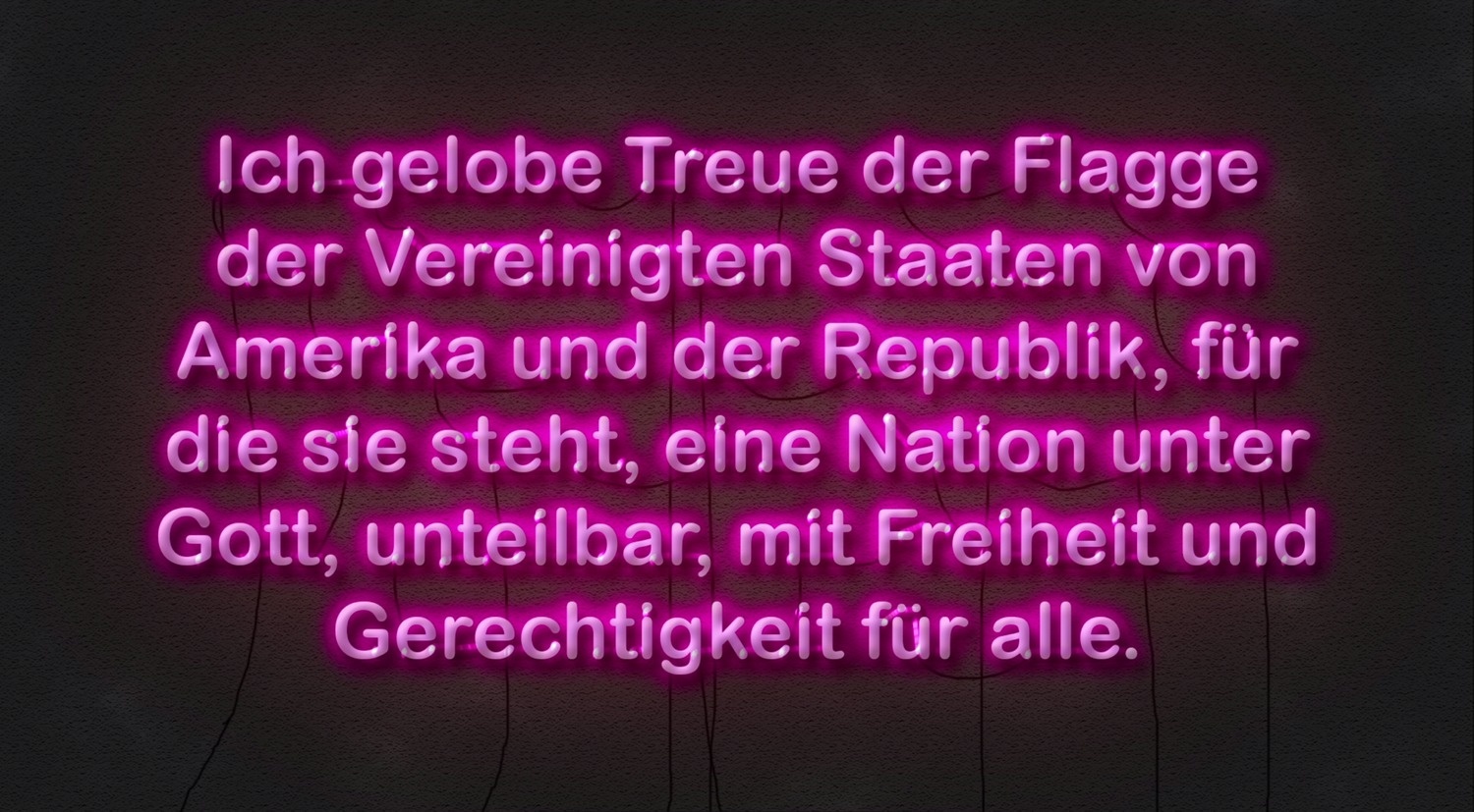 Matthew Conboy | Pledge of Allegiance (German Neon) | Sedition